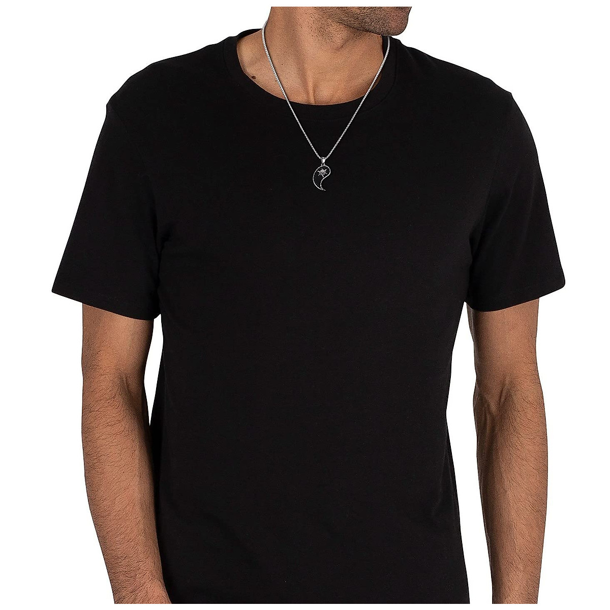 GAVU Stainless Steel His and Hers Moon and Sun Necklaces for Couples