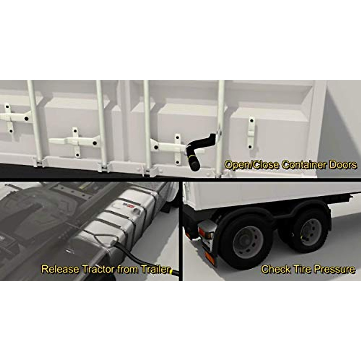 Leverage Bar for Shipping Container Doors - and More, Steel - by Shipping Container Safety International 6f706e626172, Flat Black, Yellow