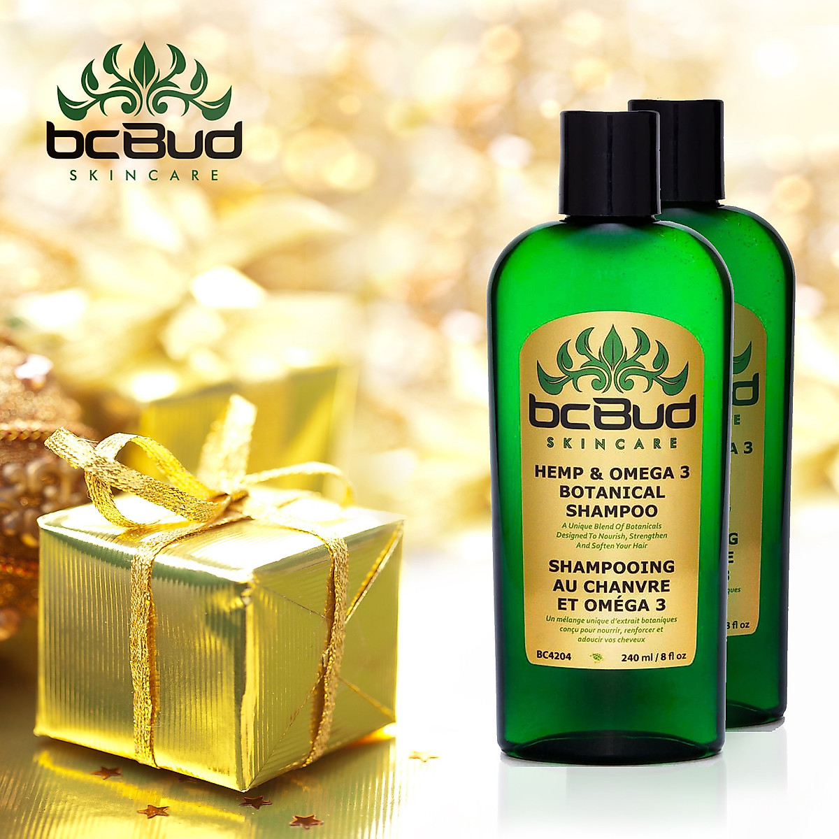 Hemp & Omega 3 Botanical Shampoo, Sulfate Free, SLS Free, for Itchy Scalp, Oily, Thinning, Color Treated Hair, Volumizing for Soft, Healthy, Shiny Hair, with Natural Hemp Seed Oil, Aloe (Single)