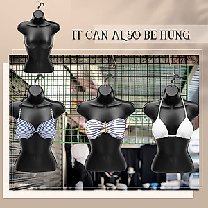 Dress Form Female Mannequin Torso Hollow Back Hanging Mannequin Body Manikin with Hook Half Body Shirt Clothing Display Plastic(12 Pcs,22.8 x 15.7 Inch)