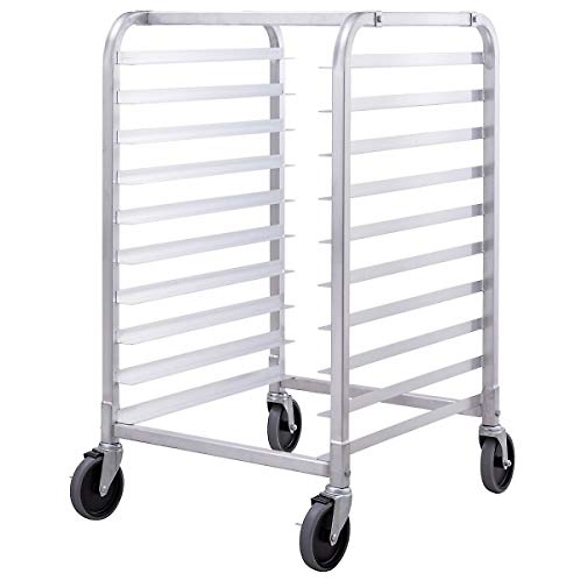 Giantex 10 Tier Aluminum Bakery Rack Home Commercial Kitchen Bun Pan Sheet Rack Mobile Sheet Pan Racking Trolley Storage Cooling Rack w/Lockable Casters
