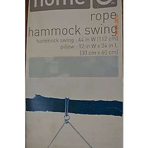 Gifts & Decor Cotton Rope Hammock Cradle Chair with Wood Stretcher