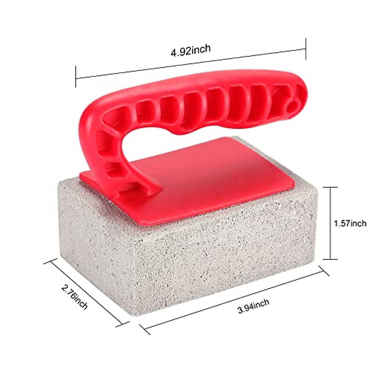 LYIGEOL Grill Griddle Cleaning Brick Block, BBQ Grill Cleaner Block with Handle,Magic Cleaning Stone Scraper, Scrubbing Pumice Stone for Blackstone,Pool,Tile, Oven,Toilet (Pack of 4)