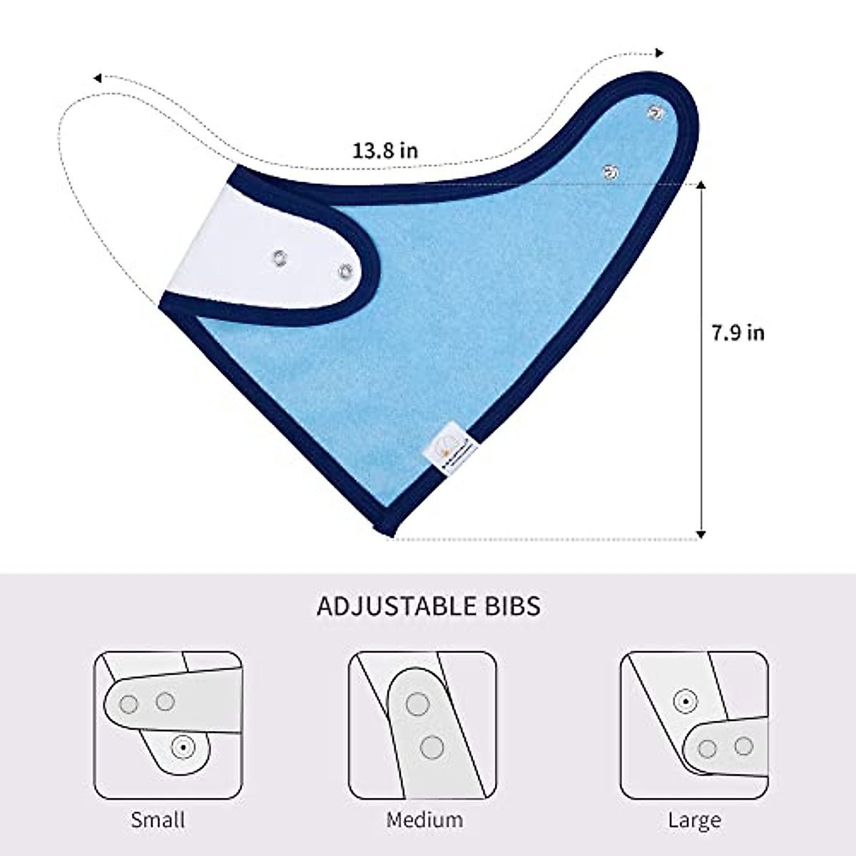 BIG ELEPHANT Baby Bandana Drool Bibs Set, Soft Absorbent Bibs for Teething and Drooling - 10 Pack Pattern