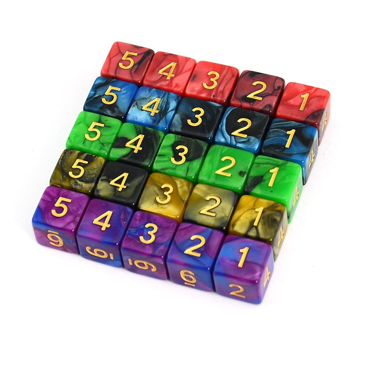 SmartDealsPro D6 Six Sides 16mm Two Color Dice for DND MTG PRG Wow Table Game (Color 2)