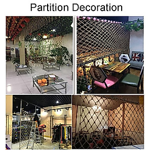 Mesh Stair Gate, Child Pet Cat Anti-Fall Net, Jute Hemp Netting, Ceiling Decoration Background Wall Decorative Hemp Rope, Safety Net for Outdoor Railing Child Protective Netting Rope Netting