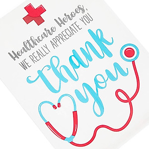 Sparkle and Bash Thank You Goodie Bags, Nurse Appreciation Gifts (5 x 7.5 in, 100 Pack)