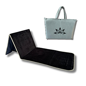 Ultra Comfortable Padded Prayer Mat - Womens & Mens Prayer Rug with Back Support - Soft & Thick Prayer Rug - Foldable Muslim Praying Mat - Praying Mat Gift for Eid & Ramzan - Green Praying Carpet