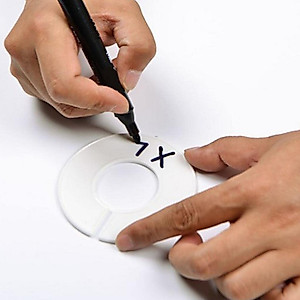 10Pack Clothing Rack Size Dividers Wardrobe Round Hangers Dividers, Black