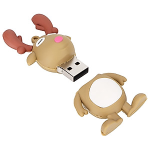 Kafuty-1 Christmas Elk USB Flash Drive,2GB-128GB Memory Stick Storage Thumb Pen Drive,Portable Christmas Novelty USB Flash Drive, for Family,Friends,Students,etc.(32G)