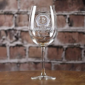 Personalized Monogrammed Engraved Wine Glasses Set Of 2