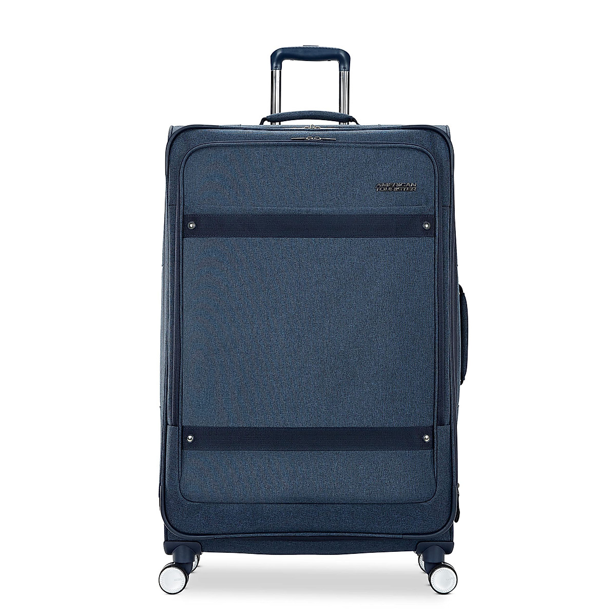 AMERICAN TOURISTER Whim Softside Expandable Luggage, Navy Blue, Large Spinner
