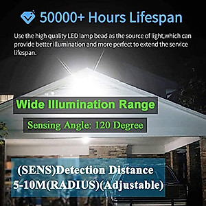Houssem 30W LED Flood Light with PIR Security Lighting Outside Spotlight Led Search Lamp 110V Floodlights for Outdoor Garden Street Square Cool White[Energy Class A+]