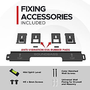 Soundbar Mount for Sonos Ray Sound Bar includes All Necessary Mounting Hardware, Floating Style Soundbar Wall Bracket for Under TV or above, Easy to Install, Black