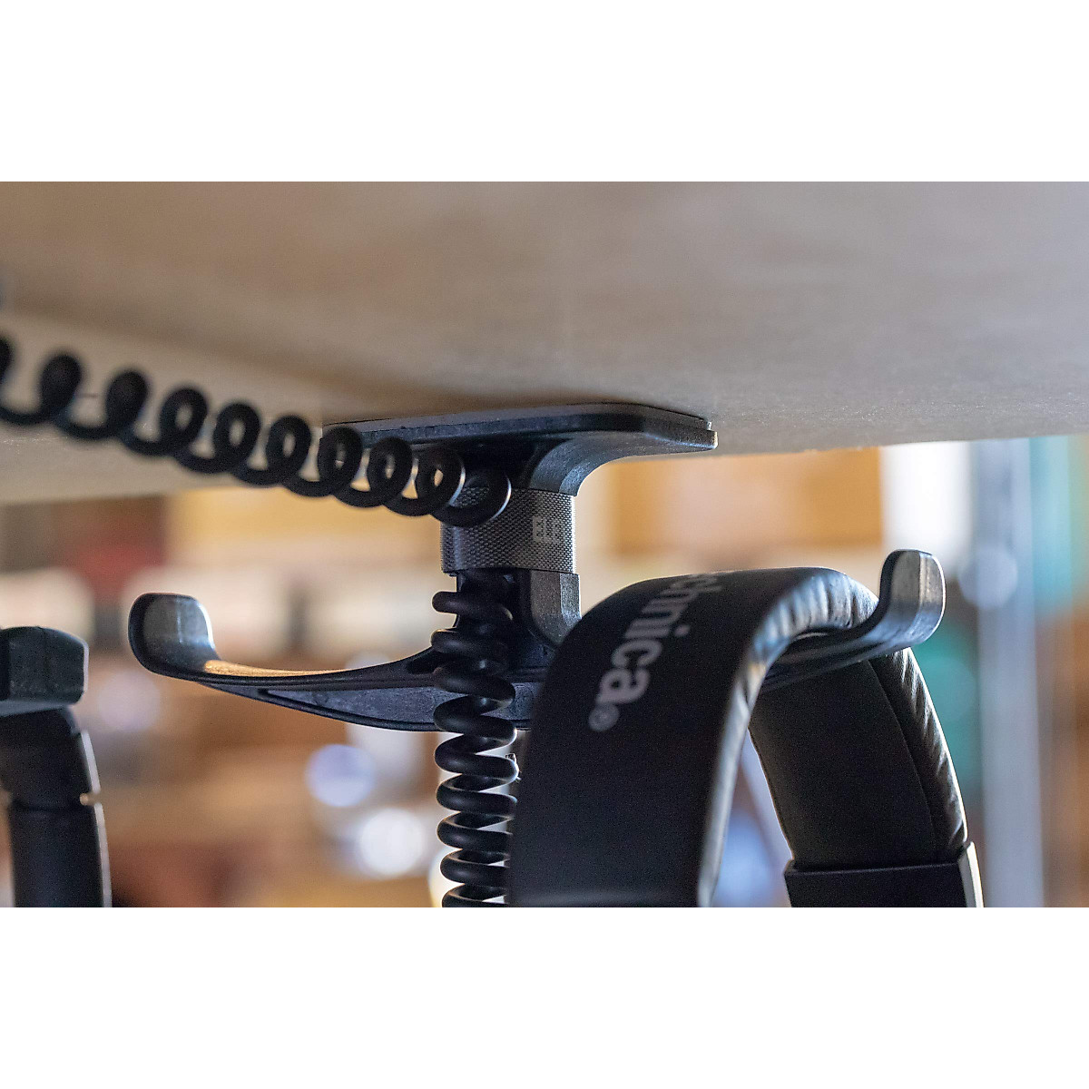 Elevation Lab The Anchor Pro (2-Pack) - Extra Strong Under-Desk Headphone Stand Mount with Built-in Cord Management