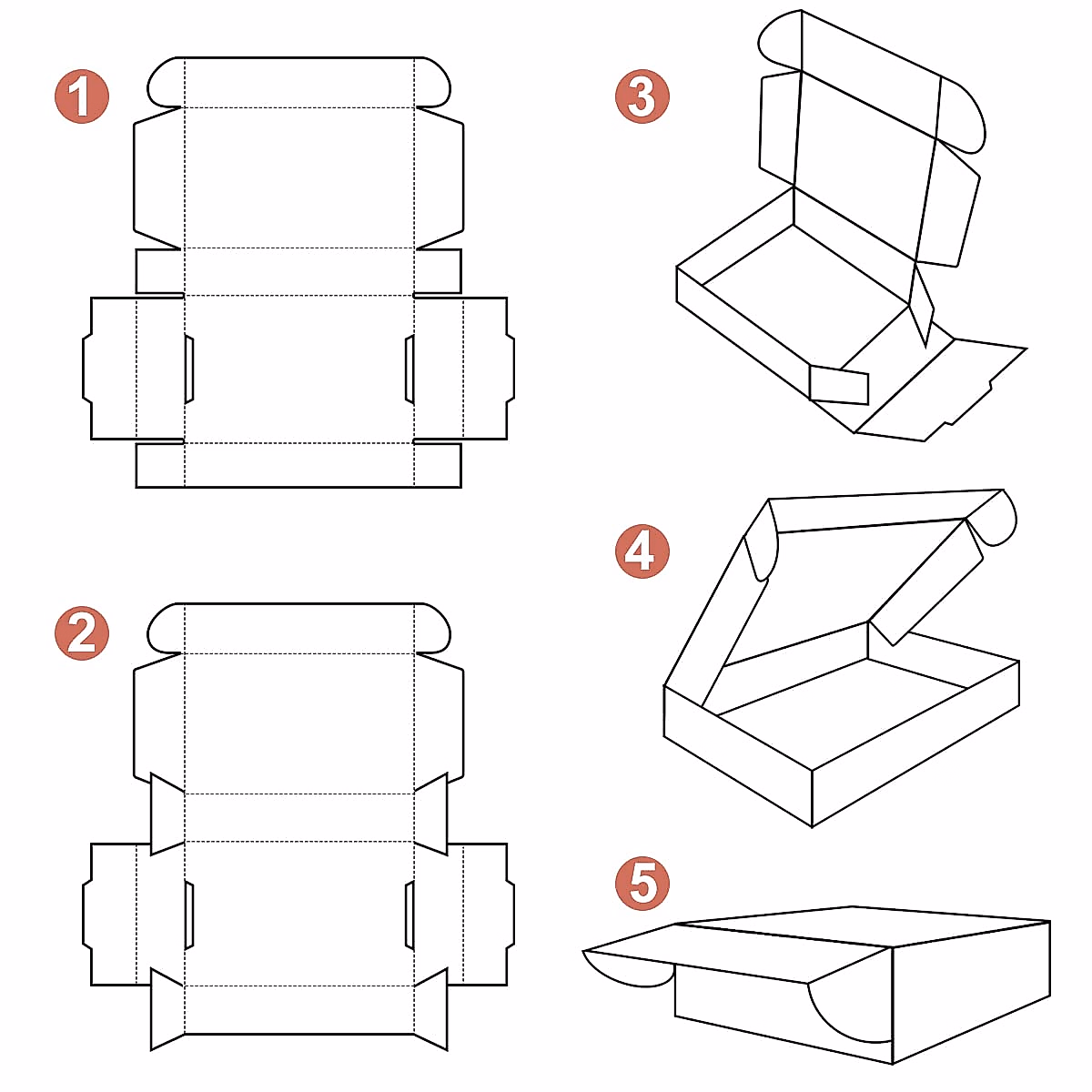 Famagic 12Pack 7x5x2 Small Mailing Boxes - Brown Shipping Boxes for Small Business, Corrugated Cardboard Mailer Boxes for Packaging, Bulk