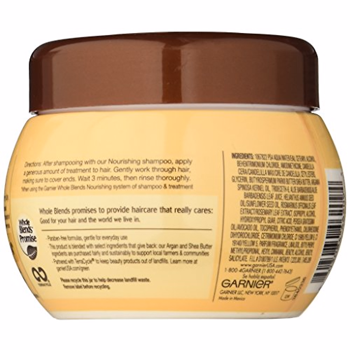 Garnier Whole Blends Hair Mask with Avocado Oil & Shea Butter Extracts, Dry Hair, 10.1 fl. oz.