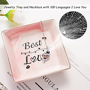 Onory Gifts for Mom From Daughter Son Mother's Birthday Gift Box Set, Present for Wife Grandma Necklace for Mom Wife Sister Girlfriend Friend Female (Pink)