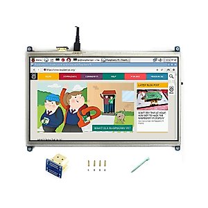waveshare 10.1inch HDMI LCD Monitor 1024x600 Hardware Resolution Resistive TFT Touch Screen LCD Display for Raspberry Pi Zero/A+/B/B+/2 B/3 Model B