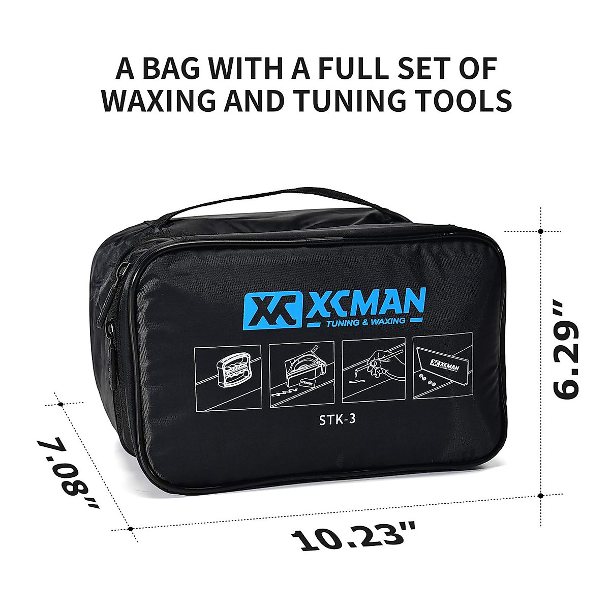 XCMAN Complete Ski Snowboard Tuning and Waxing Kit with Waxing Iron,Ski Training Wax,Edge Tuner,Ptex,Ski Waxing Brush,Waxing Scraper