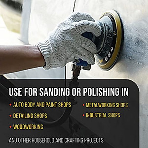 Dura-Gold Pro Series 5" Hook & Loop DA Backing Plate Pad, 8 Hole Pattern Dustless - Low Profile Edge, Medium Density, Dual-Action Random Orbital Sanding Pad, Sander Polisher Auto Woodworking Sandpaper