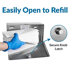 Bobrick B-2621 10.75 in. x 4 in. x 7.13 in. Surface-Mounted Paper Towel Dispenser - Stainless Steel