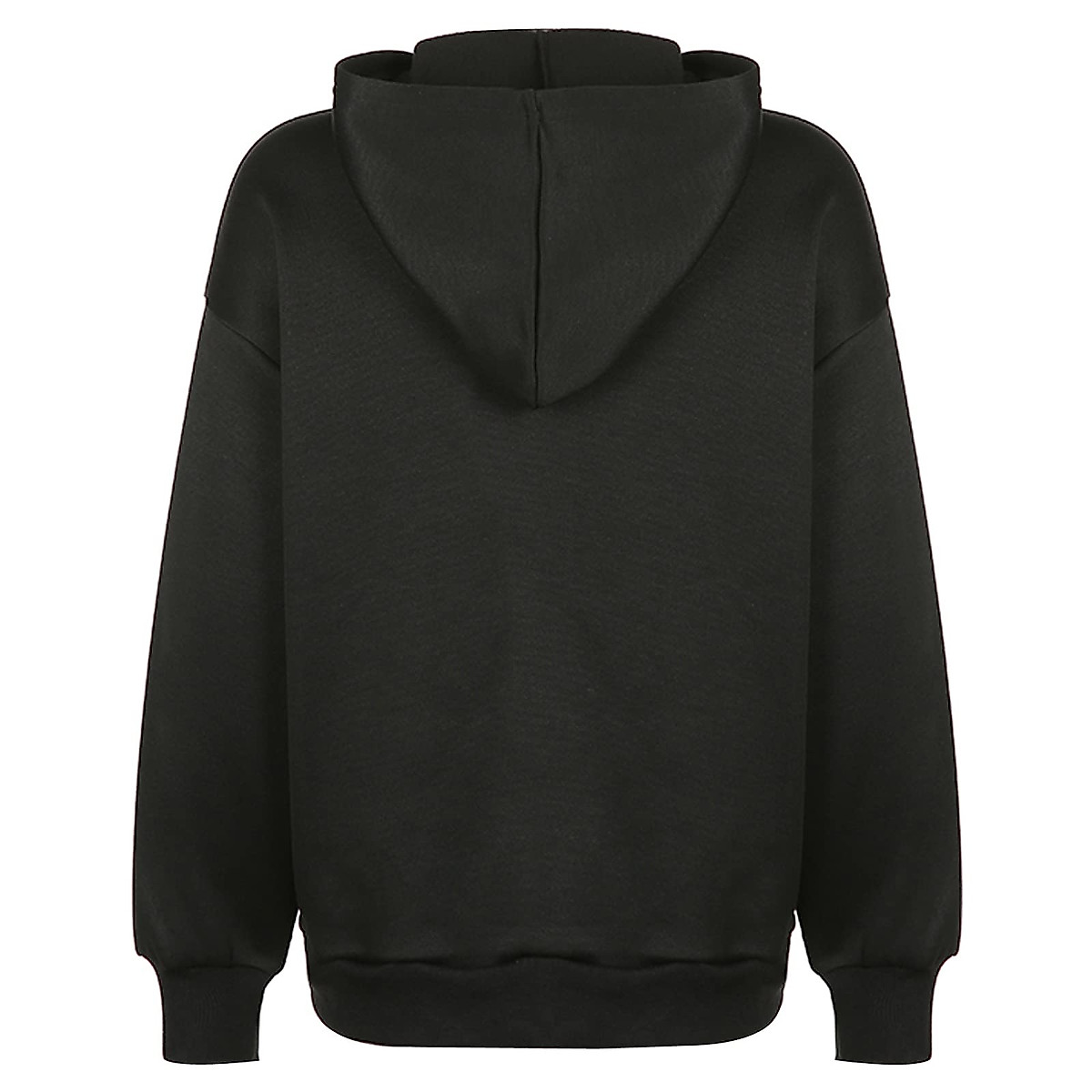 Mieeyali Women 's Oversized Zip Up Sweatshirt Graphic Rhinestone Jackets Y2K Fairy Long Sleeve Printed Hoodies Streetwear (Black-Skeleton butterfly,Large)