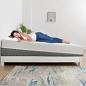 MeMoreCool 3 in 1 Bed Wedge Mattress Topper or Under Bed, 7 Inch Incline Mattress Elevator Base with Washable Knitted Cover, Ideal Wedge Mattress for Acid Reflux/Back Pain/Snoring, Grey, Queen