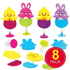 Baker Ross AT498 Easter Jump up Kits - Pack of 8, Craft Activities for Kids to Assemble, Decorate and Display Great as a Gift for Creative Children