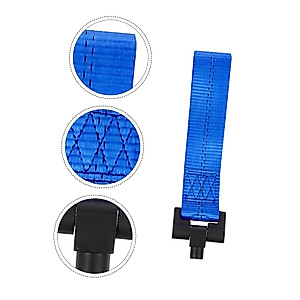 Xotic Tech Blue Track Racing Towing Strap w/Tow Hole Adapter Compatible with BMW X1 X3 X4 X5 X6 2 3 4 5 Series E36 E46 E90 E91 E92 E93 E82 E88 E39 E63 E64 E70 E71 2012+