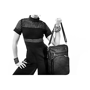 JuJuBe Helix Multi-Functional Crossbody Messenger/Diaper Dad Bag, Onyx Collection - Black Ops