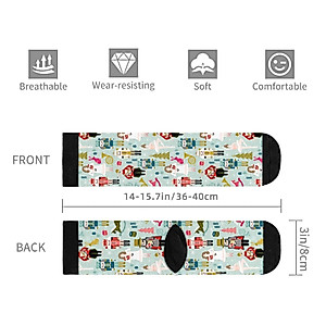 HYEECR Nutcracker Christmas Ballet Casual Socks Funny Novelty Crew Tube Socks Dress Socks For Men Women