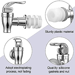 24 Pieces Beverage Dispenser Spigot Bulk Push Style Spigot Water Cooler Faucet Replacement Plastic Lever Spout Water Dispenser Spigot for Juice Lemonade Beverage Dispenser