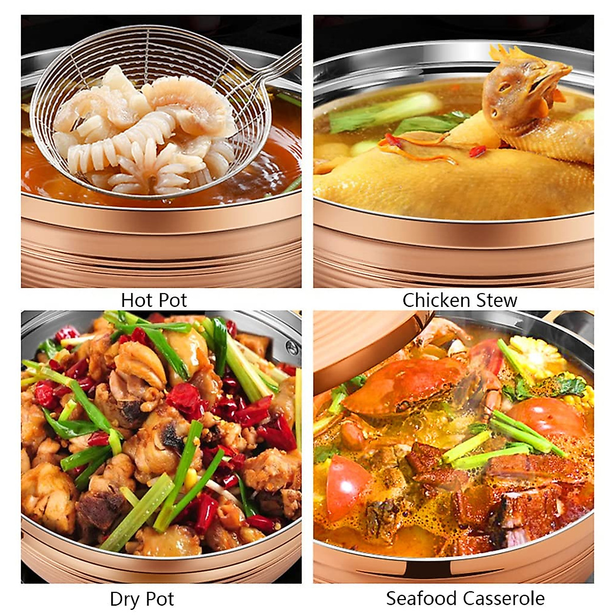 22cm Stainless Steel Tagine Pot Moroccan Tajine Cooking Cookware with Cone-Shaped Closed Lid for Stew Casserole Slow Cooker, 1-2 People Use