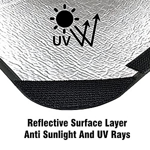 RV Door Window Shade Cover, Camper Trailer Sun Blackout Side Door Window Shade Cover, UV Rays Protectio, Side Door Window Shade Cover-Black (16 x 25 inch)