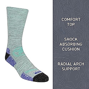 Jeep Women's Wool Blend Logo Crew Socks 1 Pair Pack, Gray, Women's Shoe Size: 5-11