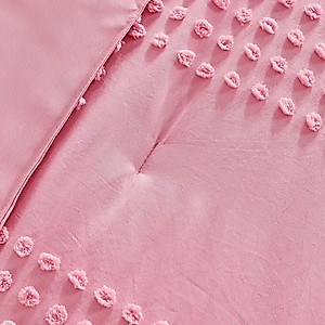 ENJOHOS Twin XL Comforter Boho for Teen Girls Boys - Sage Green Bedding Set, 3 PCS Tufted Comforter with Pom Pom Design for All Season, Lightweight Soft Microfiber Comforter with 1 Pillowcase