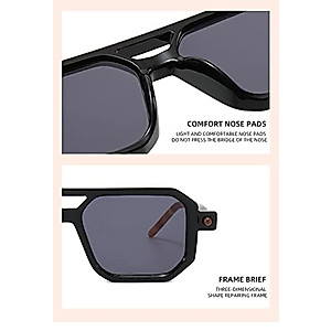 SunRay Polarized Premium Sunglasses for Men Women, Anti Glare, 100% UV Blocking, Durable Protection Sunglasses (black)