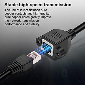iGreely Ethernet Extender 2Pack RJ45 Male to Female Screw Panel Mount Cat6/Cat5e/Cat5 Ethernet LAN Network Extension Cable 2ft/60cm CAT6