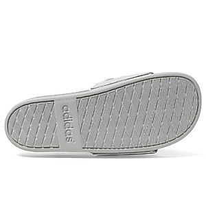 adidas Women's Adilette Comfort Slides Sandal, Grey/Silver Metallic/Grey, 8
