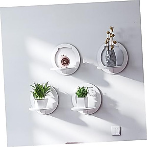 Garneck 3pcs File Cabinets for Home Office Laundry Room Shelves Kitchen Shelf Flower Pot Shelf Display Plant Pot Shelf Kitchen Wall Shelf Tv Table Wood-Based Panel White Cosmetic Tv Wall
