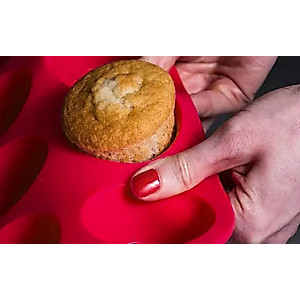 SAMZAREULO Silicone Muffin Pan - 12 Cups Regular Cupcake Pan