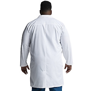 Dickies Size Everyday Unisex 40 Inch Lab Coat, White, 3X-Large Plus