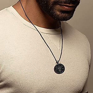 Taurus Necklace Zodiac Pendant for Men - Constellation Zodiac Star Sign Horoscope Pendant Black Gun Plated Astrology Birthday Gifts Mens/Women Jewelry SP0085J-K