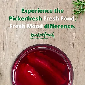 Pickerfresh Pickled Beets, 16 Oz, Pack of 3, 100% Natural and Certificated Crinkle Cut Sliced Beetroot, No Artificial Color, and No Preservatives, Non-GMO, Gluten Free, Kosher, Ready to Eat