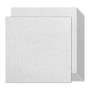 Double-sided Silver Glitter Cardstock 12x12 for Cricut - Goefun 24 Sheets 12x12 Silver Cardstock, 300 GSM/110LB Silver Glitter Paper for Crafts, Christmas, Anniversary