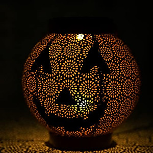 Halloween Pumpkin Hanging Solar Lights - 𝟮𝟬𝟮𝟯 𝗡𝗲𝘄𝗲𝘀𝘁 Retro Outdoor Waterproof Halloween Spooky Hanging Lights with Handle for Outdoor, Tree Decor, Garden or Yard, Outside Entryway, Porch