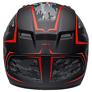 Bell Qualifier Full-Face Motorcycle Helmet (Stealth Camo Matte Black / Red - X-Large)