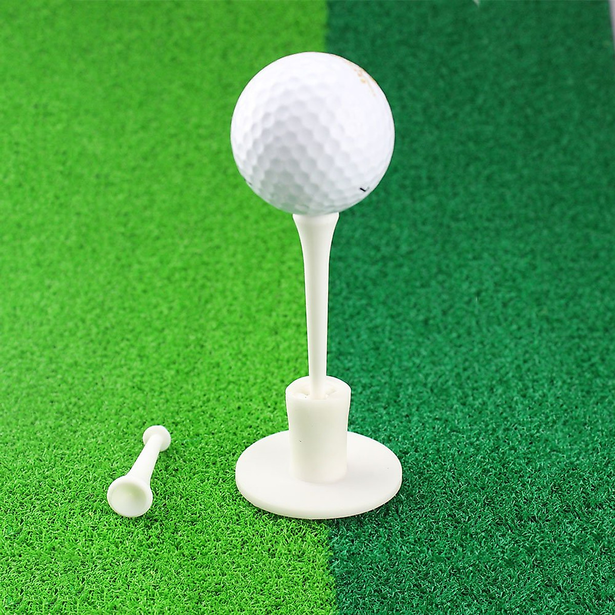 CRESTGOLF Rubber Golf Driving Range Tee Holder with Tees 2 SETS Count