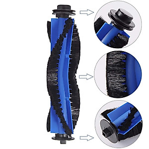 HsvrySa Replacement Parts Rolling Brush Compatible with Eufy RoboVac 11S, 15C, 30C, 12, 35C 15T, 11S MAX, 15C MAX, 30C MAX, G30 Robotic Vacuum Cleaner, 4 Pack Roller Brush with 1 Brush